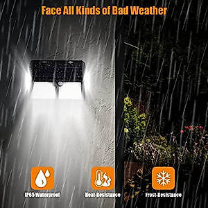 Kzeipio Solar Outdoor Lights, 333 LED Motion Sensor Security Lights, 4 Lighting Modes and IP65 Waterproof with Wireless Wall Lights for Garden, Patio, Yard, Garage