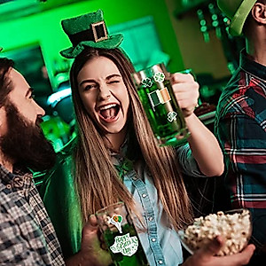 16 Sheets St.Patrick's Day Stickers for Kids, Shamrock Stickers for Envelopes Cards Craft Scrapbooking Decorative, St Patricks Day Parties Favors Decorations Gift Supplies for Toddlers and Adults