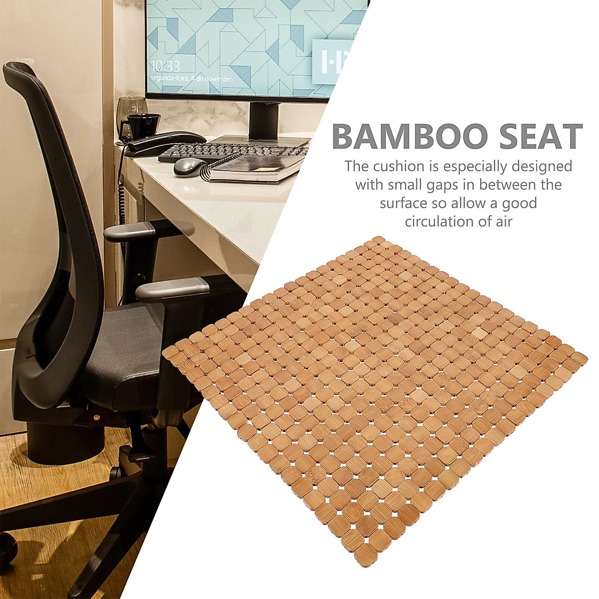 Yardwe Seat Cushions for Car Summer Seat Cushion Cooling Chair Pad Patio Cushions for Outdoor Furniture Sitting Cushion Outdoor Seat Cushions Seat Cushions for Home Bamboo Mat Tatami