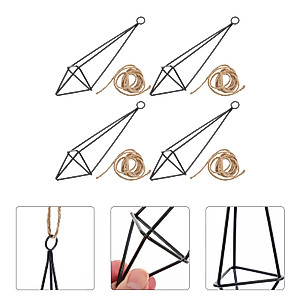 UPKOCH 8 Pack Geometric Plant Hangers Air Plants Hanging Metal Air Plants Holders Pot Container Decoration