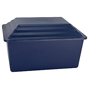 Navy Blue Urn Vault for Ground Burial, Holds One Adult Cremation Urn for Human Ashes, Durable and Secure Cremation Urn Vault for Cemetery Burial