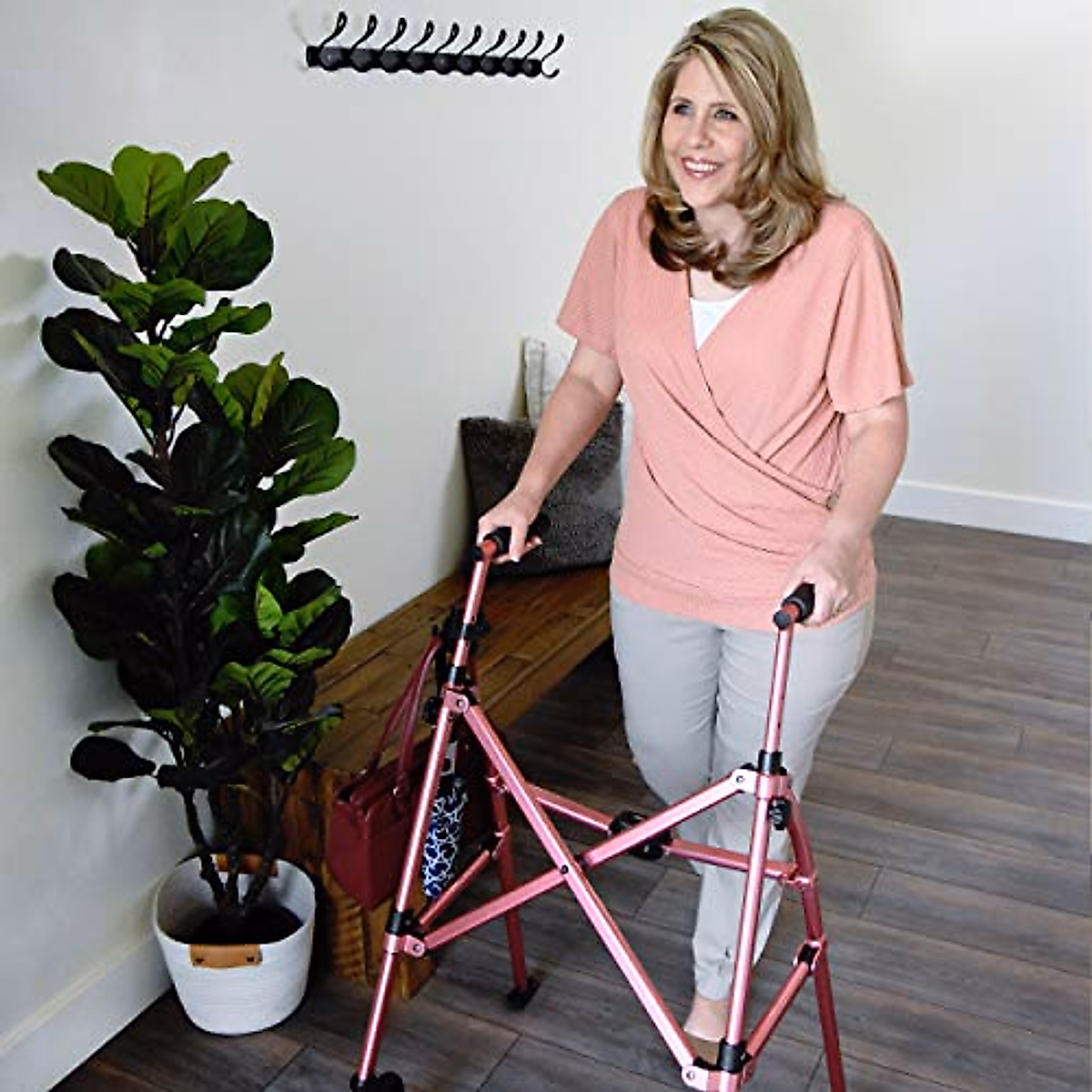 Easy to Use Products Mobility Dual Hooks - Bag, Cane, or Light Holder