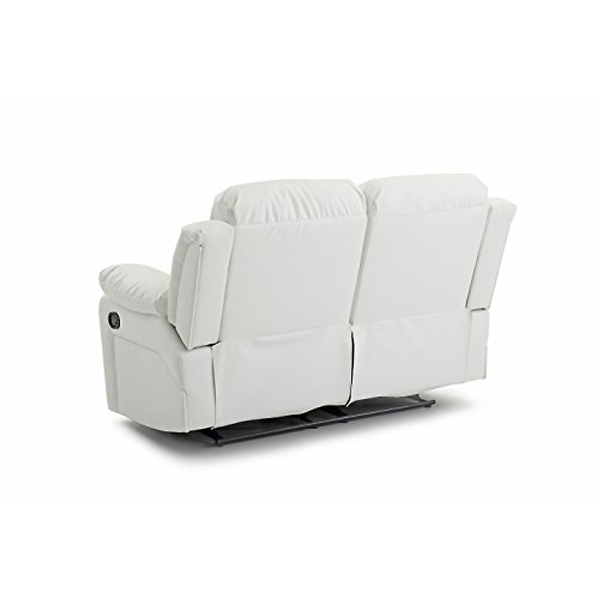 Glory Furniture Reclining Love seat, White Faux Leather