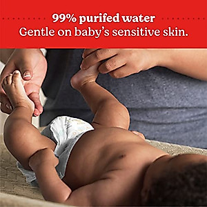 Huggies Special Delivery Hypoallergenic Baby Wipes, Unscented, Safe for Sensitive Skin, 99% Purified Water, 1 Push Button Pack (56 Wipes Total)