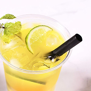 Karat C9041 5.75'' Boba Sample Straws (10mm) - Black (Case of 2000)