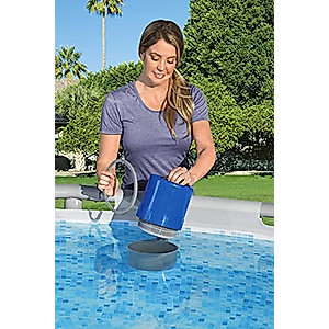 Bestway Flowclear Wall Mount Surface Skimmer | Cleans Above Ground Pools | Attracts Floating Debris, One Size, Grey