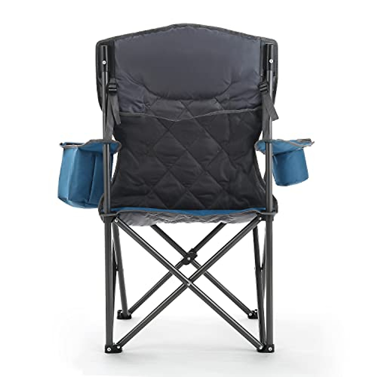 ARROWHEAD OUTDOOR Portable Folding Camping Quad Chair w/ 6-Can Cooler, Cup & Wine Glass Holders, Heavy-Duty Carrying Bag, Padded Armrests, Headrest & Seat, Supports up to 450lbs, USA-Based Support