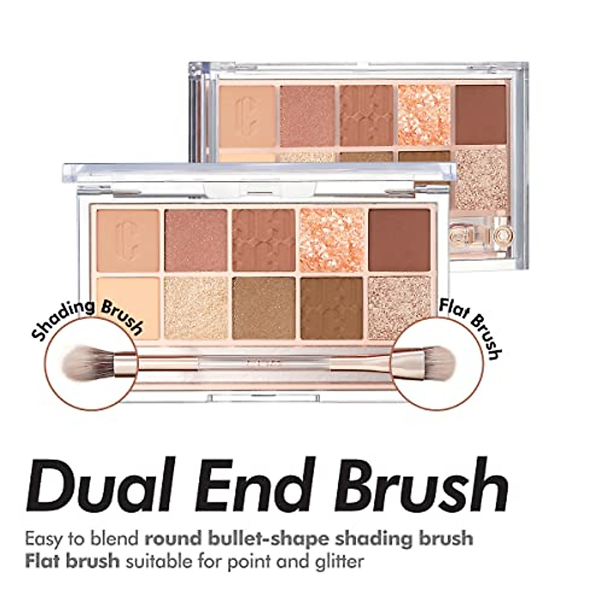 CLIO Pro Eye Shadow Palette, Matte, Shimmer, Glitter, Pearls, Highly Pigments, Long-Wearing (012 AUTUMN BREEZE IN SEOUL FOREST)