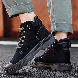 Fheaven Men's Plus Waterproof Hiking Boot Breathable Winter Plus Velvet Warm Casual Sneakers Outdoor Hiking Shoe