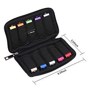 vellgo USB Flash Drive Case Soft Material Thumb Drive Holder case, USB Drive Holder Organizer, Portable Electronic Accessories Bag for USB Memory Stick with 10 Slots