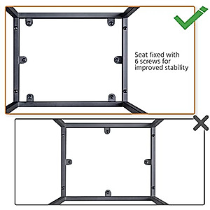 Yaheetech 24" Metal Barstools Set of 4 Counter Height Bar Stools Backless Industrial Stool Modern Upholstered Leather Stools Dining Cafe Chair Brown