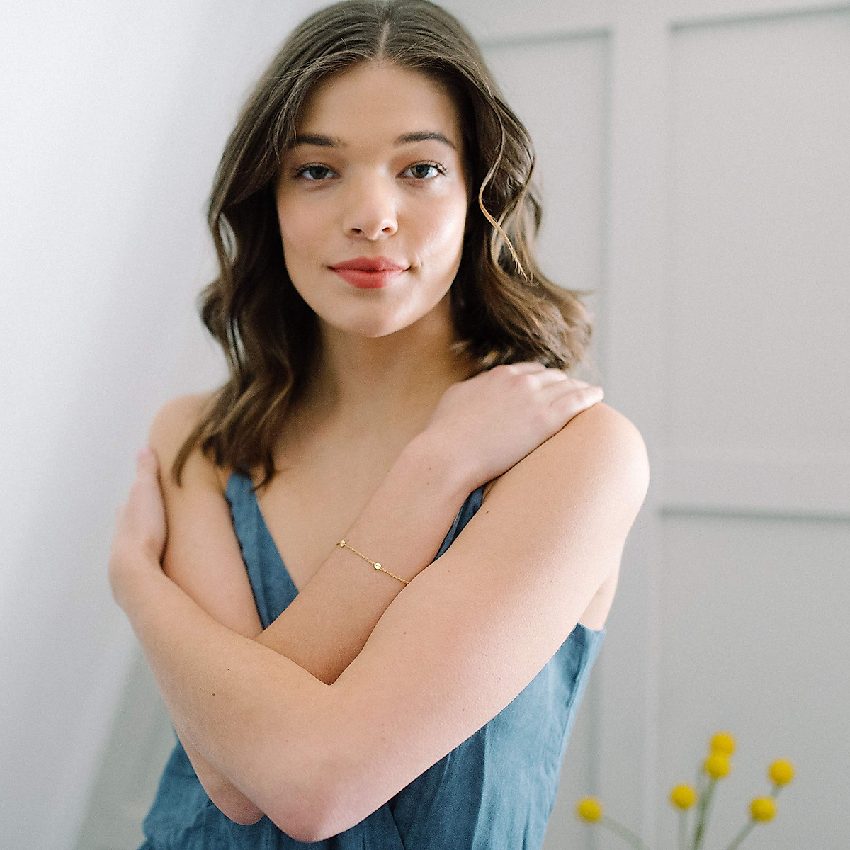 Honeycat Milky Way Disc Chain Bracelet in Gold, Rose Gold, or Silver | Minimalist, Delicate Jewelry (Silver)