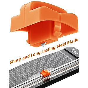 Firbon 2Pcs Refill Blades for A4 A5 Paper Cutter, Spring-Loaded Safeguard Design Replacement Blade for Paper Trimmers