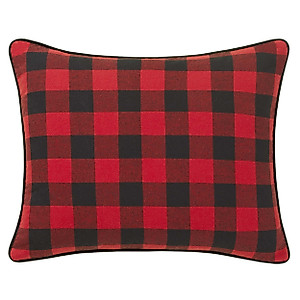 Eddie Bauer Home Throw Pillow with Zipper Closure, Perfect Home Decor for Bed or Sofa, 16" x 20", Winter Lab Black/White