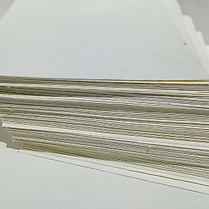 E-Tailor® 5x7" Wedding Invitation Paper, Baby Shower Card Stock Handmade Paper, Cotton Paper, Wedding Paper, Smooth Watercolor Paper, Calligraphy Paper, Rag Paper 300gsm Pack of 50 Blank Card Stock