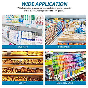 Yardwe 20pcs Partition Plate Kitchen Cabinet Shelves Cabinet Shelf Rack Magnetic Shelves T Shape Shelf Divider Clear Acrylic Shelf Dividers Supermarket Shelf Divider Plastic Shelf Divider