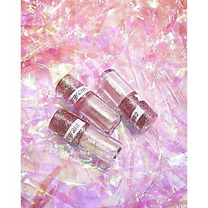 COLORGRAM Milk Bling Shadow - 01 Double Star | Pigmented liquid glitter eyeshadow, Long-lasting shimmer for daily and party makeup, Multi-dimensional sparkling metallic finish, Opaque coverage, Quick drying formula for easy application (0.11 fl.oz, 3.2g)