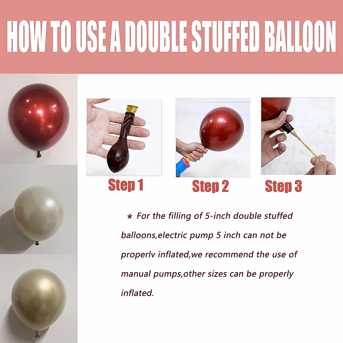 Orgnafey Burgundy and Pearl Sand White Balloon Garland Arch Kit Double Stuffed Pearl Chrome Gold And Champagne Balloons For Bridal Wedding Engagement Anniversary Baby Shower Birthday Party Decorations