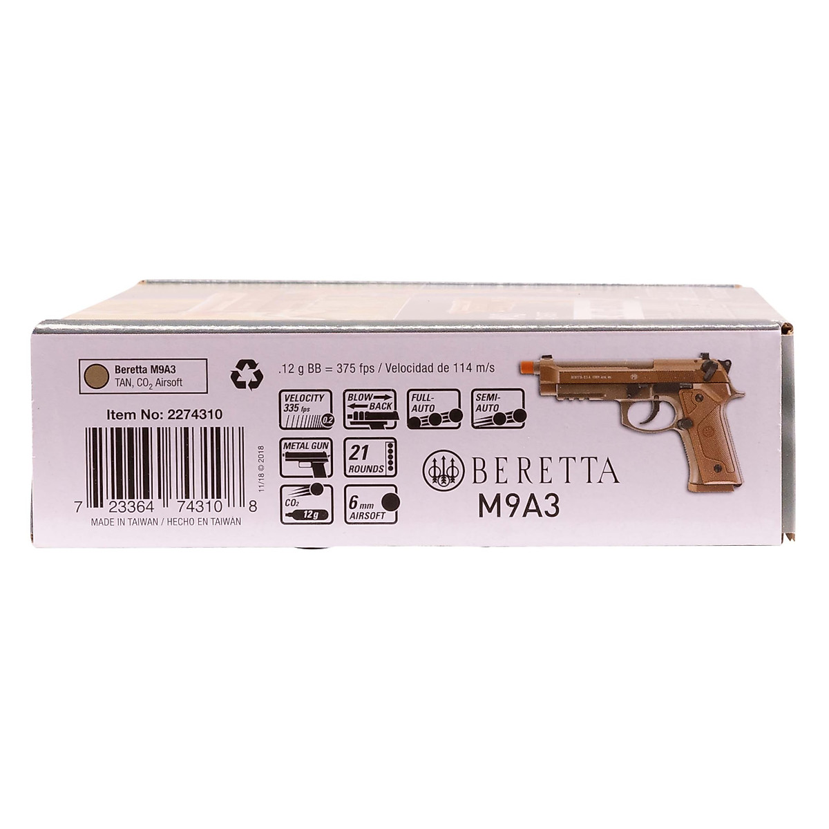 Umarex Beretta M9A3 Blowback Full Auto 6mm BB Pistol Airsoft Gun