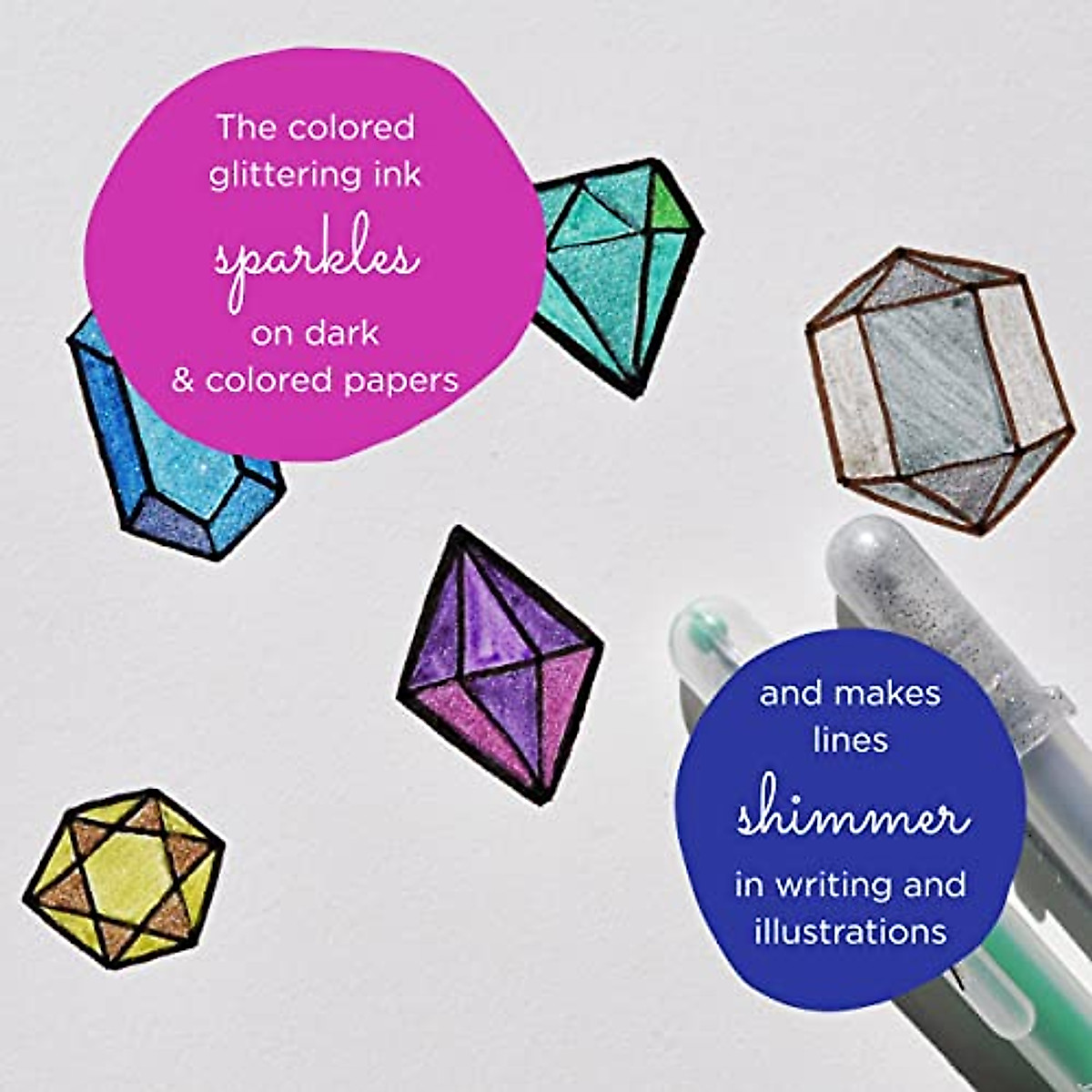 SAKURA Gelly Roll Stardust Glitter Gel Pens - Bold Point Ink Pen for Lettering, Drawing, Invitations, & Stationery - Assorted Colored Ink - Bold Line - 16 Pack