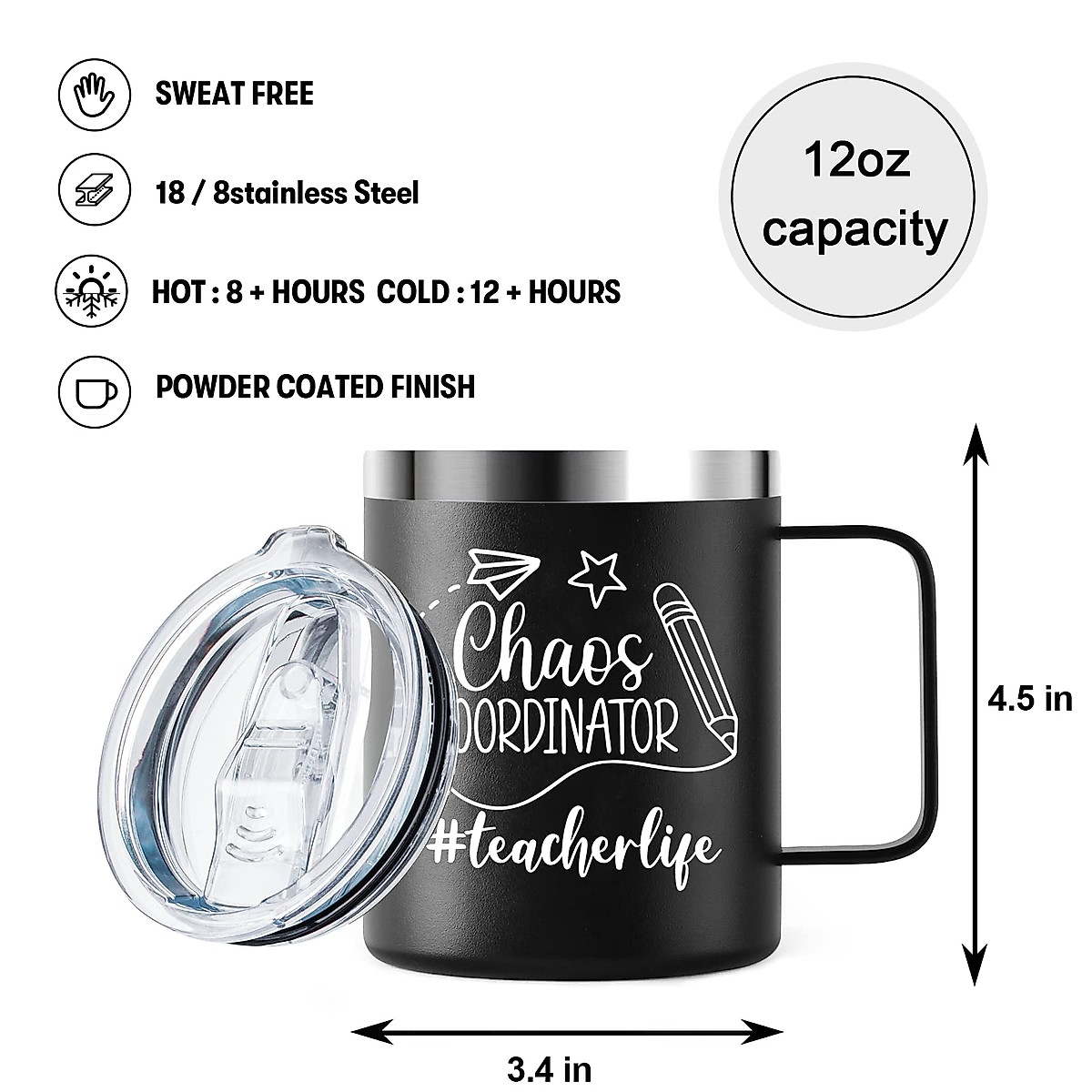 ZAHUOMUG Chaos Coordinator Gifts Mug,Teacher Appreciation Gifts,Best Teacher Gifts,New Teacher Gifts, Teacher Thank You Gifts,Back To School Teacher Birthday Gifts,Funny Teacher Gifts Mug 12oz
