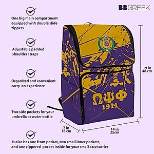 BBGreek Omega Psi Phi Official Vendor - Backpack - 1911 - Fraternity Paraphernalia