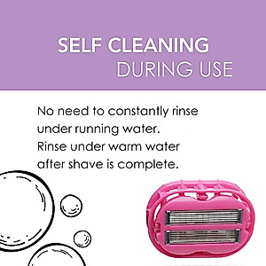 Classic Omnishaver - Pink - The Fastest Way to Shave Head, Legs, Arms, Body | An Alternative to Disposable Shaving Razors Self Cleans & Strops During Use with Durable Blade, Bald Head Shaver for Women