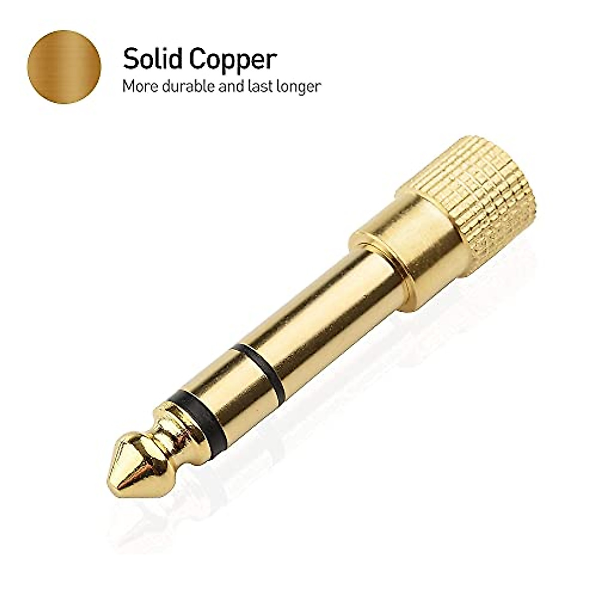 Cable Matters 5-Pack 1/4 to 1/8 Headphone Adapter & 1-Pack Preminum Braided Balanced 1/4 Inch TRS Cable