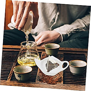 Healeved 2pcs Tea Bag Saucer China Tea Set Condiment Tray Platter Tray Ceramic Teabag Tray Tea Sachet Holder Porcelain Spoon Rest Tea Bag Holders Tea Coasters Trays Small Teabag Coasters