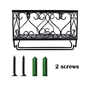 Wine Rack Wall Mounted Iron shelff and Hanging Wine Rack Inverted Wine Cup Rack, Restaurant and Living Room Decorated (9.84inch)