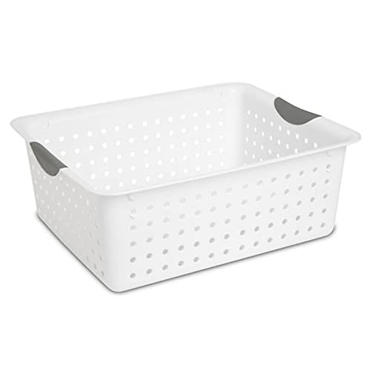 Sterilite Set of Ultra Plastic Storage Bin Baskets with Handles Including 6 Large and 6 Deep Containers for Household Organization, 12 Pack