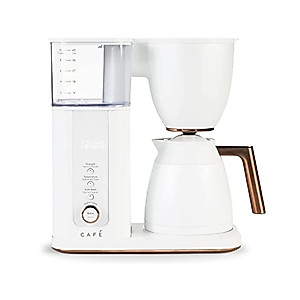 Café Specialty Drip Coffee Maker | 10-Cup Insulated Thermal Carafe | WiFi Enabled Voice-to-Brew Technology | Smart Home Kitchen Essientials | SCA Certified, Barista-Quality Brew | Matte White (Renewed)