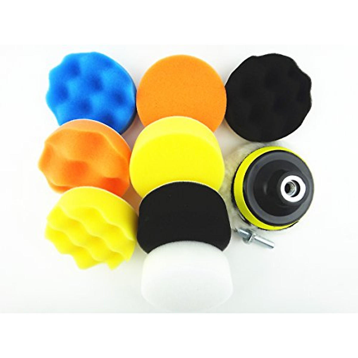 SHINA 11Pcs 3“ High Gross Polishing Buffing Waxing Buffer Pad Kit for Car Polisher M10 Thread