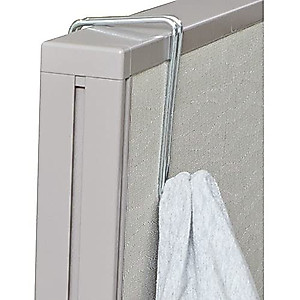 Alera ALECH1SR 0.5 in. x 3.13 in. x 4.75 in. Single-Sided Partition Steel Garment Hook - Silver (2/Pack)