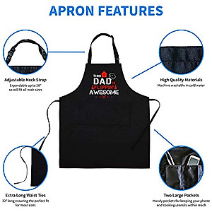 ZOORON Funny BBQ Aprons for Men, Dad Gifts, Gifts for Men, Fathers Day, Birthday Gifts Aprons,Adjustable and Waterproof