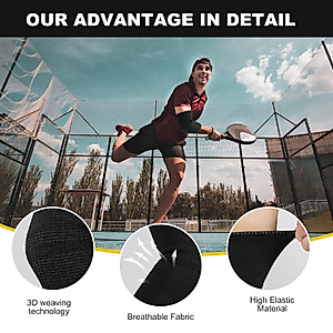 JUSDIQIR Elbow Compression Sleeves, Elbow Brace for Men Women, Tennis Golfer's Elbow Support, Arm Support Sleeves For Sports Protection And Pain Relief (Black)