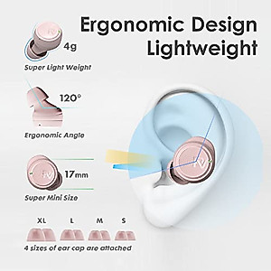 PALOVUE Wireless Earbuds, in-Ear Earphones with Bluetooth 5.3, Built-in Mic, 35H Playtime Deep Bass Stereo, with Lightweight Compact Charging Case for Sport/Work Compatible iPhone Android