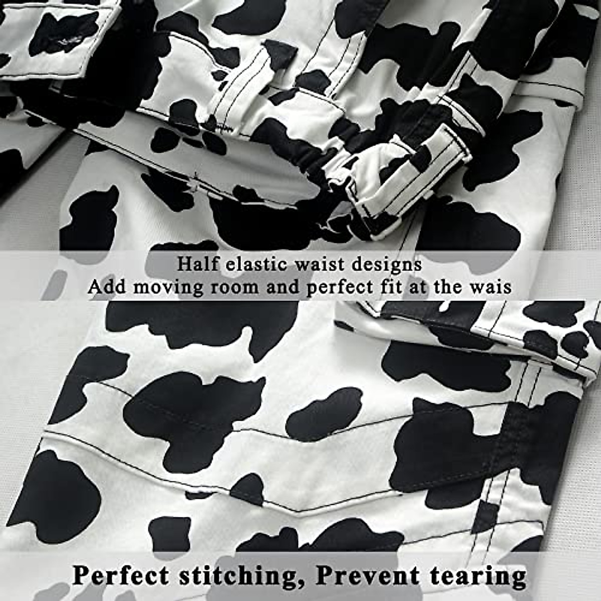 Raroauf Women's Camo Cargo Pants Casual Military Combat Work Trousers Camouflage Capri Pants with 8 Pockets White Size 10