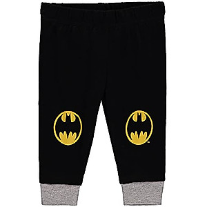 Batman Baby Boys 3 Piece Set Includes Bodysuit, Pants and a Zip-up Vest -0-3 months