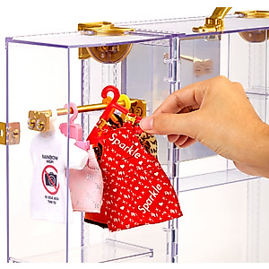 Rainbow High Deluxe Fashion Closet for 400+ Looks. Portable Clear Acrylic Playset Features 31+ Designer Doll Clothing & Accessories, Gift for Kids & Collectors, Toys for Kids Ages 6 7 8+ to 12 Years