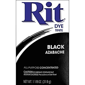 Rit Dye Powder Dye, 1-1/8 oz, Black, 3-Pack