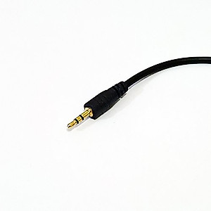 2pack 2.5mm Male to 3.5mm Female Headphone Jack AUX Audio Adapter Cable Cord (Straight, Black)