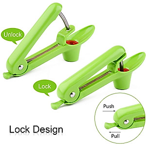 Cherry Pitter Tool, Olive Pitter Tool, Cherry Pitter Remover Stoner Corer Tool with Space-Saving Lock Design Cherry Pitter Suitable for Make Fresh Cherry Dishes, Cherries Pie,Jam Cocktail Cherries
