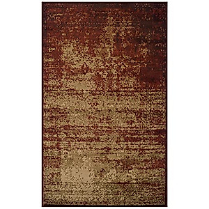 SUPERIOR Acid Wash Modern Ombre Gradient Ultra-Soft Indoor Area Rug, Auburn, 8' x 10'