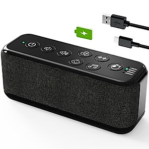 Portable White Noise Machine for Adults Kids with 42 Soothing Sounds, Rechargeable Travel Sound Machine, Rain & Ocean Sounds, Auto-Off Timer & 8-Level Volume Control