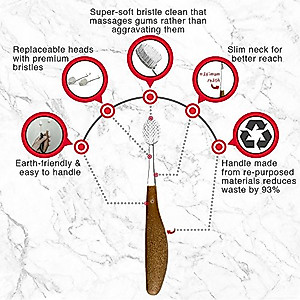 RADIUS - Source Toothbrush, Replacement-Head Technology and a Handle Made from Repurposed Materials, Colors May Vary (Super Soft, 1 Count)