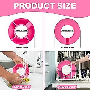 YUBIRD Snack Ring for Stanley Cup, Snack Tray for Stanley Cup 40 Oz, Silicone Snack Bowl Compatible with Stanley 40 Oz, Snack Holder for Stanley Cup (Pink)