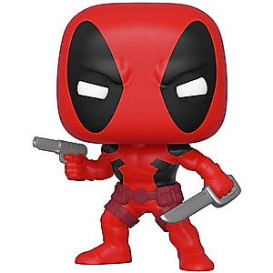 POP Marvel: First Appearance - Deadpool Funko Pop! Vinyl Figure (Bundled with Compatible Pop Box Protector Case), Multicolor, 3.75 inches