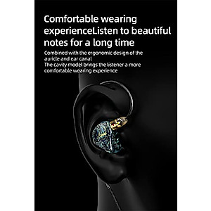 OXYPLAY HiFi Sports Earbuds Headphones with MMCX Connections, Dolp AS10 Hybrid Drivers IEM Earphones for Musicians with Oxyen-Free Cord Blue with Microphone Built in