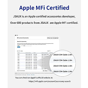 JSAUX 【Apple MFi Certified】 Lightning Cable 6ft, iPhone Charger Cable Nylon Braided Heavy Duty, Upgraded C89 USB Lightning Cord for iPhone 11 Xs Max X XR 8 7 6s 6 Plus SE 5 5s, iPad, iPod-Red